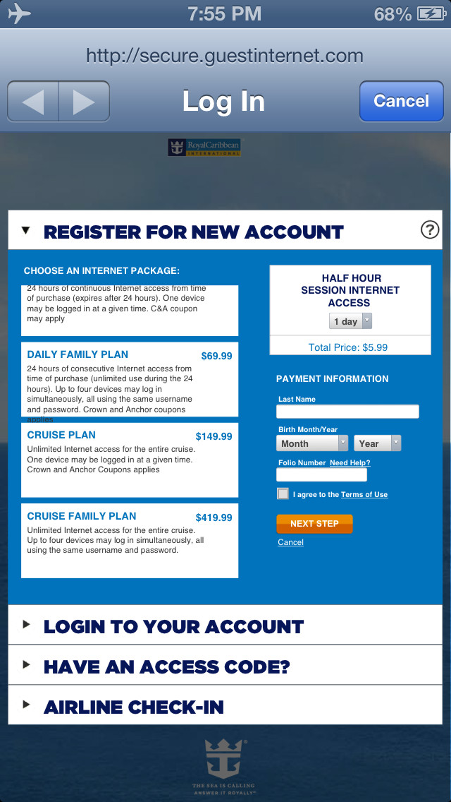 Unlimited Internet on the Allure of the Seas - Royal Caribbean ...